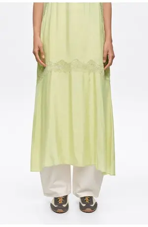 Bimba Y Lola Lace-trim Slip Midi Dress