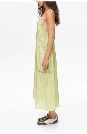 Bimba Y Lola Lace-trim Slip Midi Dress