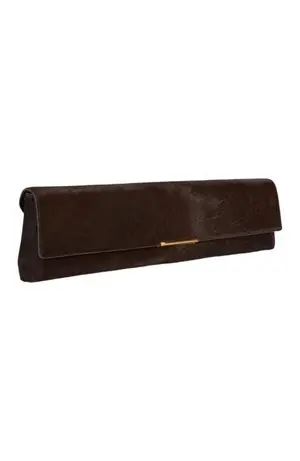 Balmain Long Clutch Bag In Pony-effect Leather