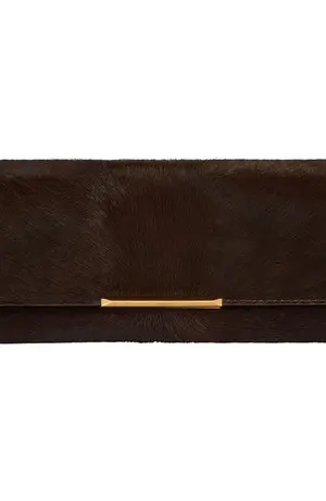 Balmain Long Clutch Bag In Pony-effect Leather