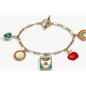 ALEX AND ANI Crayola 'teaching Is A Work Of Heart' Toggle Bracelet - Gold