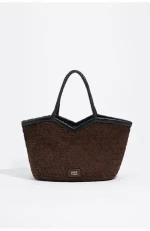 Bimba Y Lola Large Braided Leather Shopper