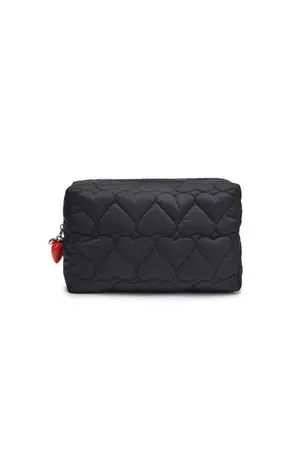 URBAN ESSENTIALS Pull My Heart Cosmetic & Travel Organizer Pouch - Black