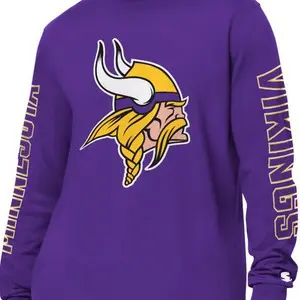 STARTER Minnesota Vikings Clutch Hit Ii Long-sleeve T-shirt