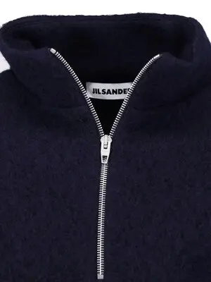 JIL SANDER Zip Sweater In Wool Blend