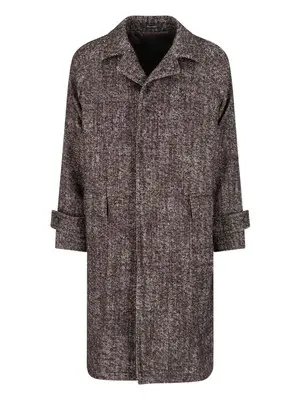 Tagliatore Virgin Wool Blend Coat - Brown