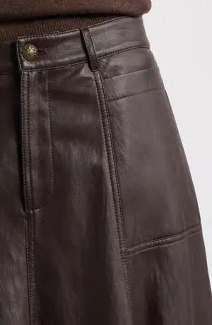 Kobi Halperin Ellen Faux Leather Midi Skirt