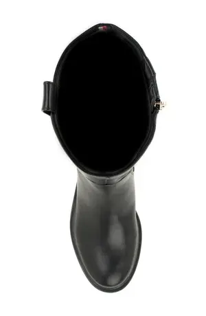 Tommy Hilfiger Ashere Knee High Faux Leather Boot - Black