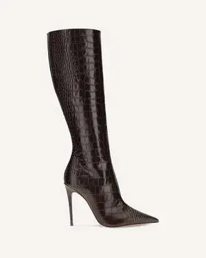 Paris Texas Vera Crocodile-effect Tall Boots