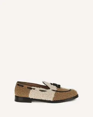 Fratelli Rossetti Two-tone Bouclé-effect Loafers