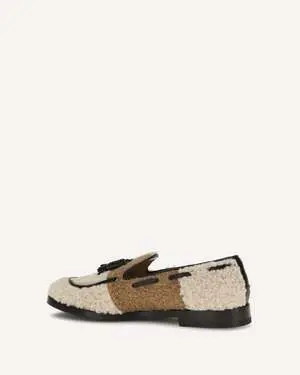Fratelli Rossetti Two-tone Bouclé-effect Loafers