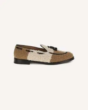 Fratelli Rossetti Two-tone Bouclé-effect Loafers
