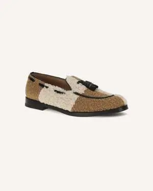 Fratelli Rossetti Two-tone Bouclé-effect Loafers