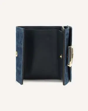 Fendi Trifold Wallet With Ff Monogram In Jacquard