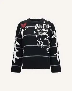 Pinko Andros Wool Sweater With Embroidered Details
