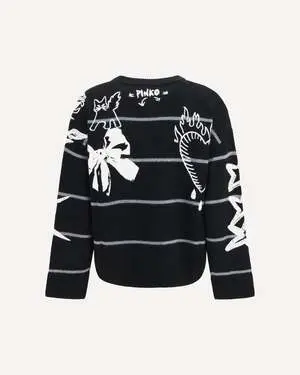 Pinko Andros Wool Sweater With Embroidered Details