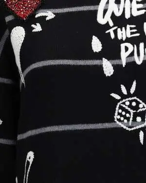 Pinko Andros Wool Sweater With Embroidered Details