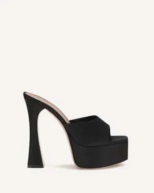 Amina Muaddi Dalida Satin Sandals