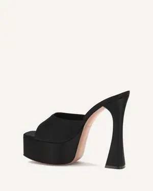 Amina Muaddi Dalida Satin Sandals
