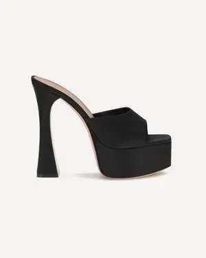 Amina Muaddi Dalida Satin Sandals
