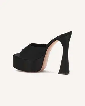 Amina Muaddi Dalida Satin Sandals