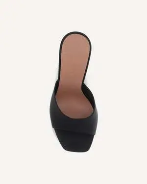 Amina Muaddi Dalida Satin Sandals