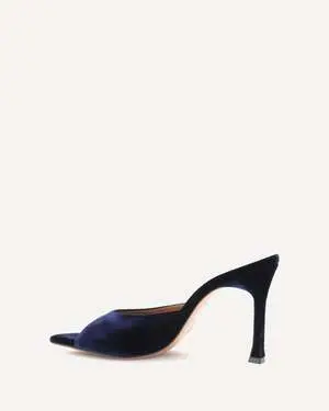 Amina Muaddi Alexa Velvet Sandals