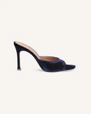 Amina Muaddi Alexa Velvet Sandals