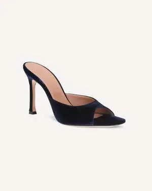 Amina Muaddi Alexa Velvet Sandals