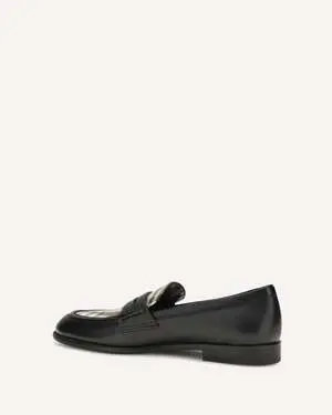 Burberry Opal Leather And Check Loafers