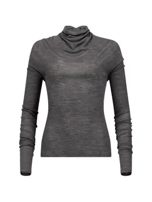 Victoria Beckham High Neck Sweater Gray