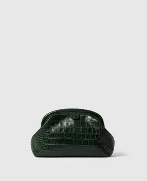 Stella McCartney Falabella Croc-embossed Soft Clutch