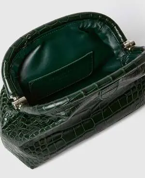 Stella McCartney Falabella Croc-embossed Soft Clutch