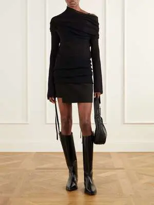ANN DEMEULEMEESTER Tizziana Off-the-shoulder Wool Blouse