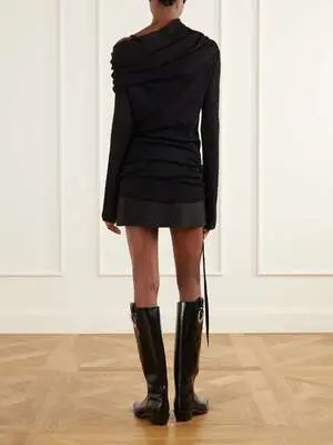 ANN DEMEULEMEESTER Tizziana Off-the-shoulder Wool Blouse