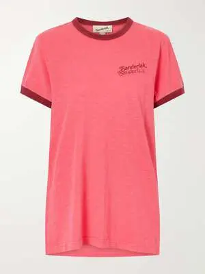 SANDERLAK Cotton-jersey T-shirt - Pink