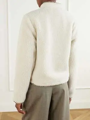Burberry Check-trimmed Wool-blend Plush Jacket