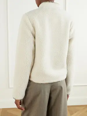 Burberry Check-trimmed Wool-blend Jacket - White