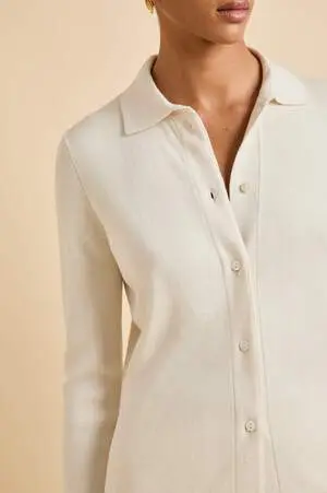 Olivia Von Halle Dree Alaska Ivory Knitwear