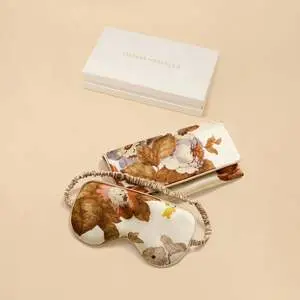 Olivia Von Halle Audrey Violette Floral Eye Mask