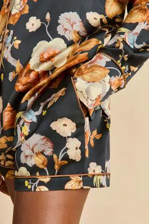 Olivia Von Halle Alba Evora Floral Pajamas