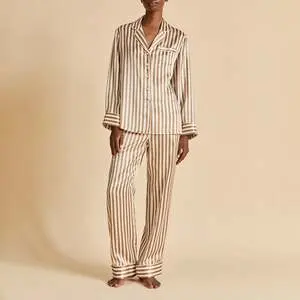 Olivia Von Halle Lila Solene Stripe Pajamas