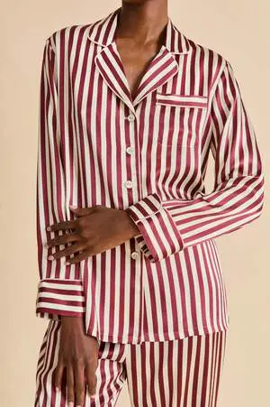 Olivia Von Halle Lila Soren Stripe Pajamas