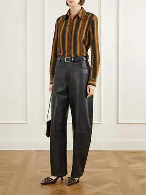 Marni Striped Cotton And Silk-blend Shirt