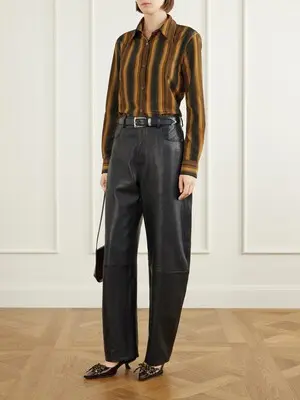 Marni Striped Cotton And Silk-blend Shirt