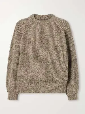 &daughter Ribbed Mélange Wool Sweater - Brown