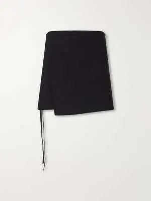 ANN DEMEULEMEESTER Crepe Wrap Mini Skirt