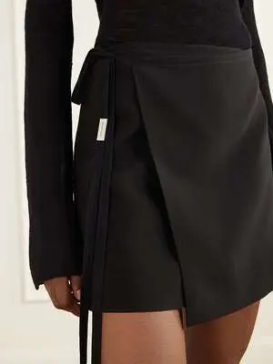 ANN DEMEULEMEESTER Crepe Wrap Mini Skirt