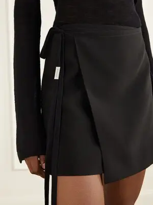 ANN DEMEULEMEESTER Crepe Wrap Mini Skirt
