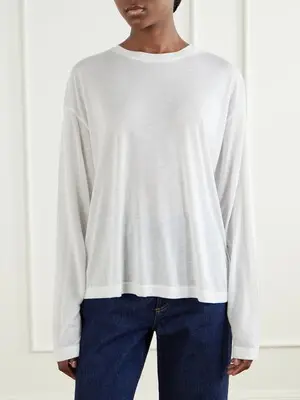 AGOLDE Sasha Tencel™ Lyocell-jersey T-shirt - White